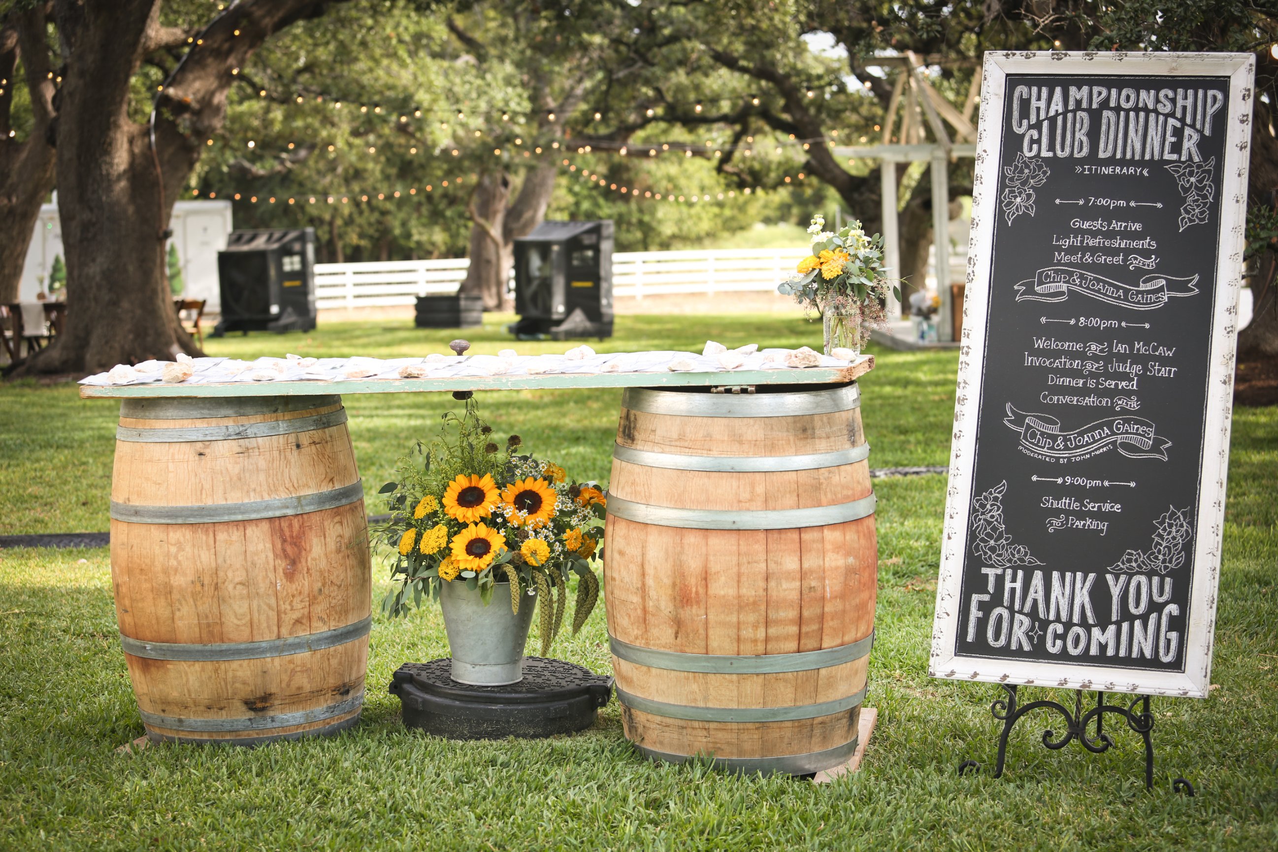 Whiskey Barrel Door Tables - Action Rental Center