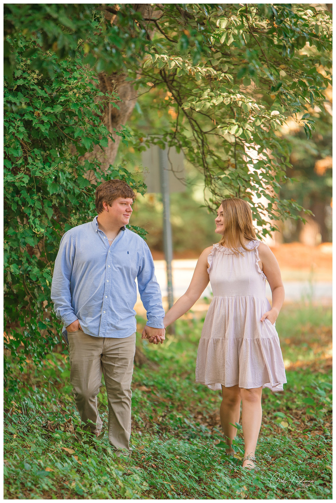 COLIN + ANNA // DOWNTOWN ENGAGEMENT SESSION // FOUR OAKS, NC - Carly ...
