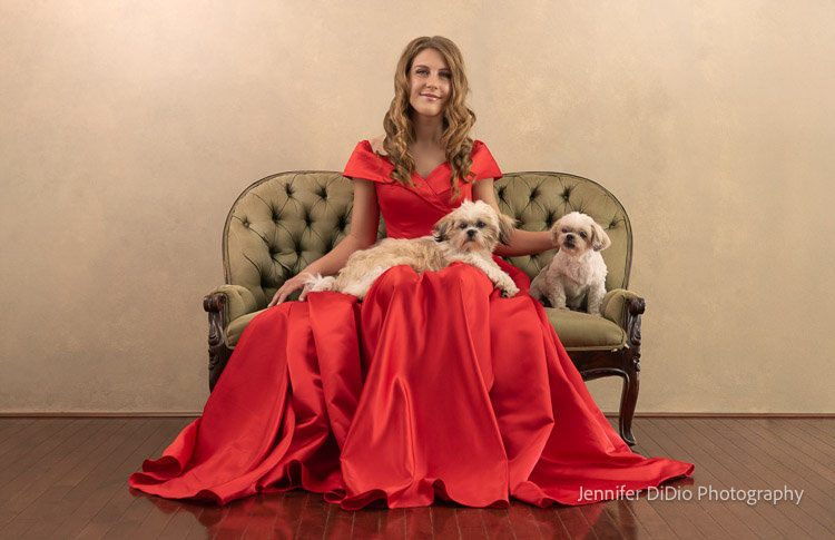 Senior Portraits Swimmer and Puppies Tatyana - Jennifer DiDio Photography