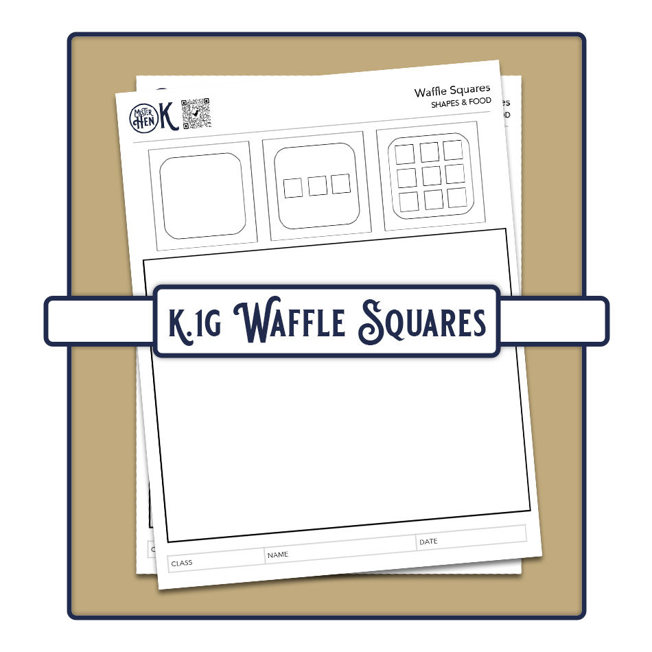 K.1G Waffle Squares - Mister Hen's Art Skills