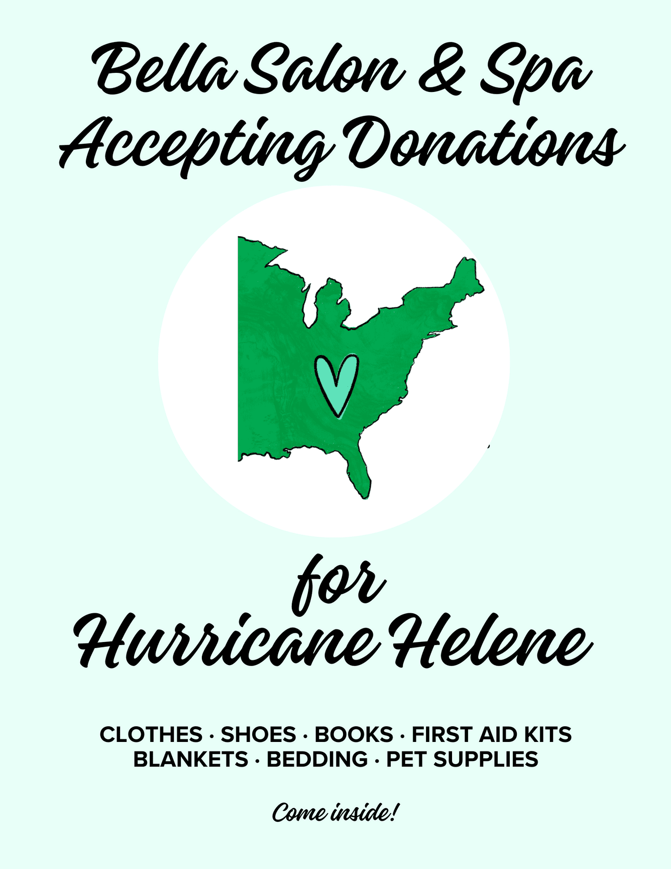 Thank You for Your Donations! - Bella Salon and Spa