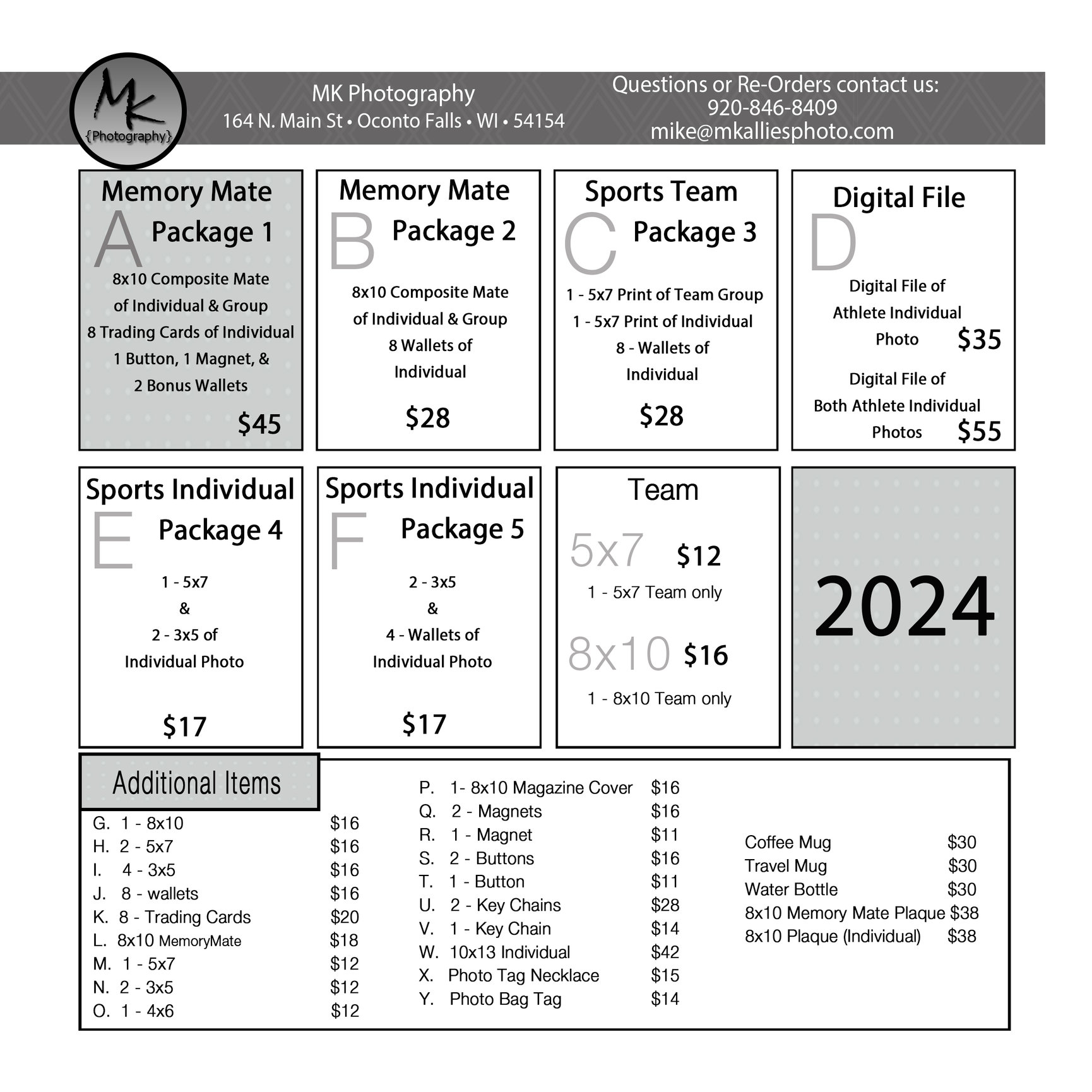 MK Photography Sports Picture Day OF - MK Photography. Professional ...