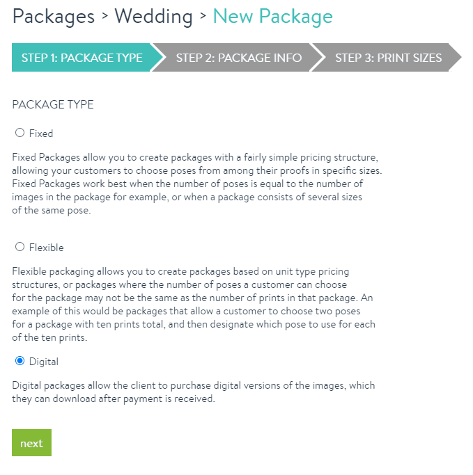 How do I set up Packages? - PhotoBiz Knowledge Base
