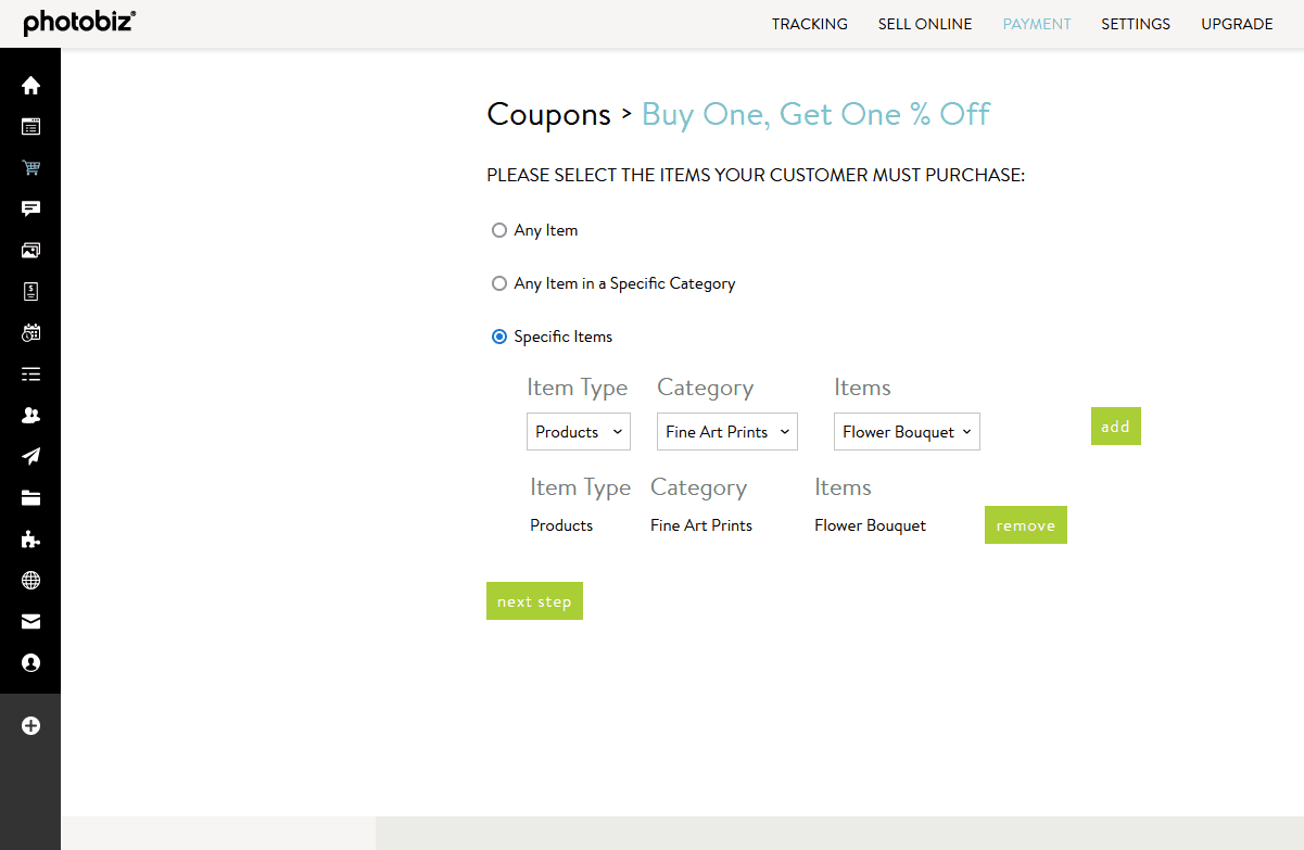 How Can I Set Up Coupons? - PhotoBiz Knowledge Base