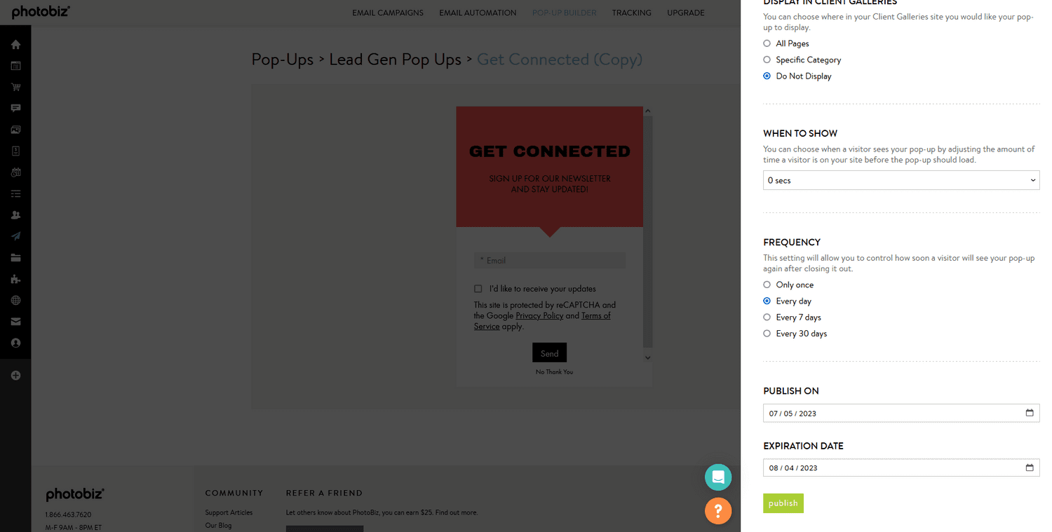 How to Use Pop-Ups for Free Downloads & Lead Generation - PhotoBiz ...