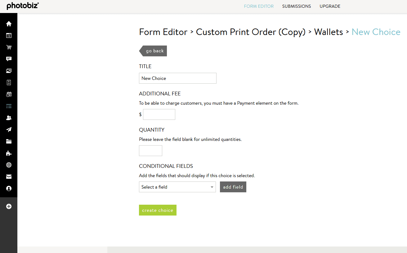 How To Create an Order Form - PhotoBiz Knowledge Base