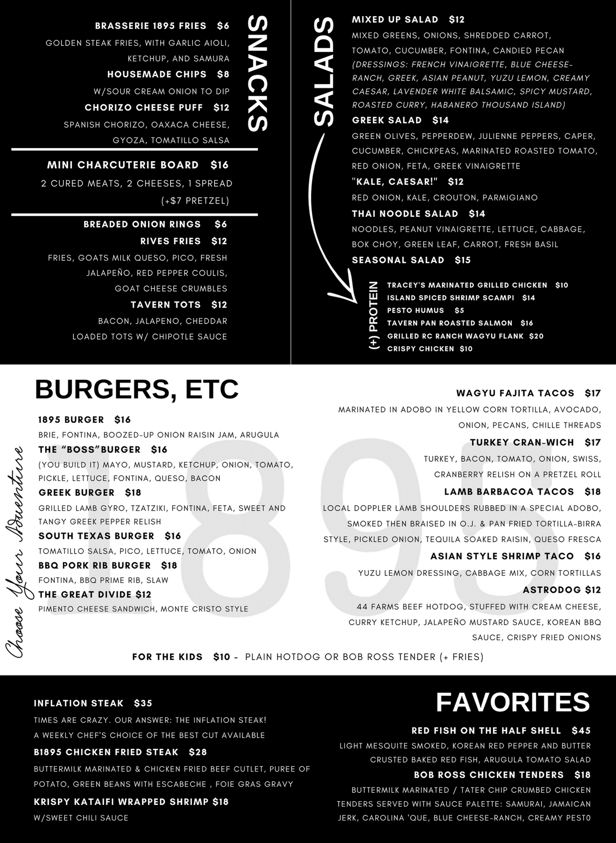 TAVERN MENUS - www.brasserie1895.com