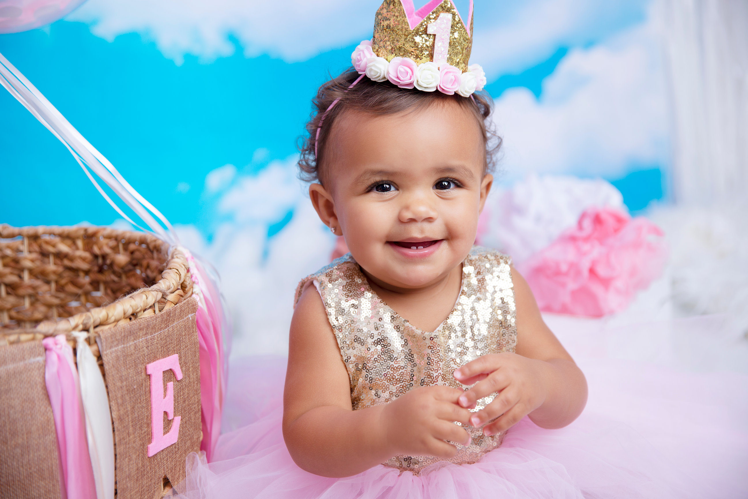 Pastel Pink Balloon Cake Smash