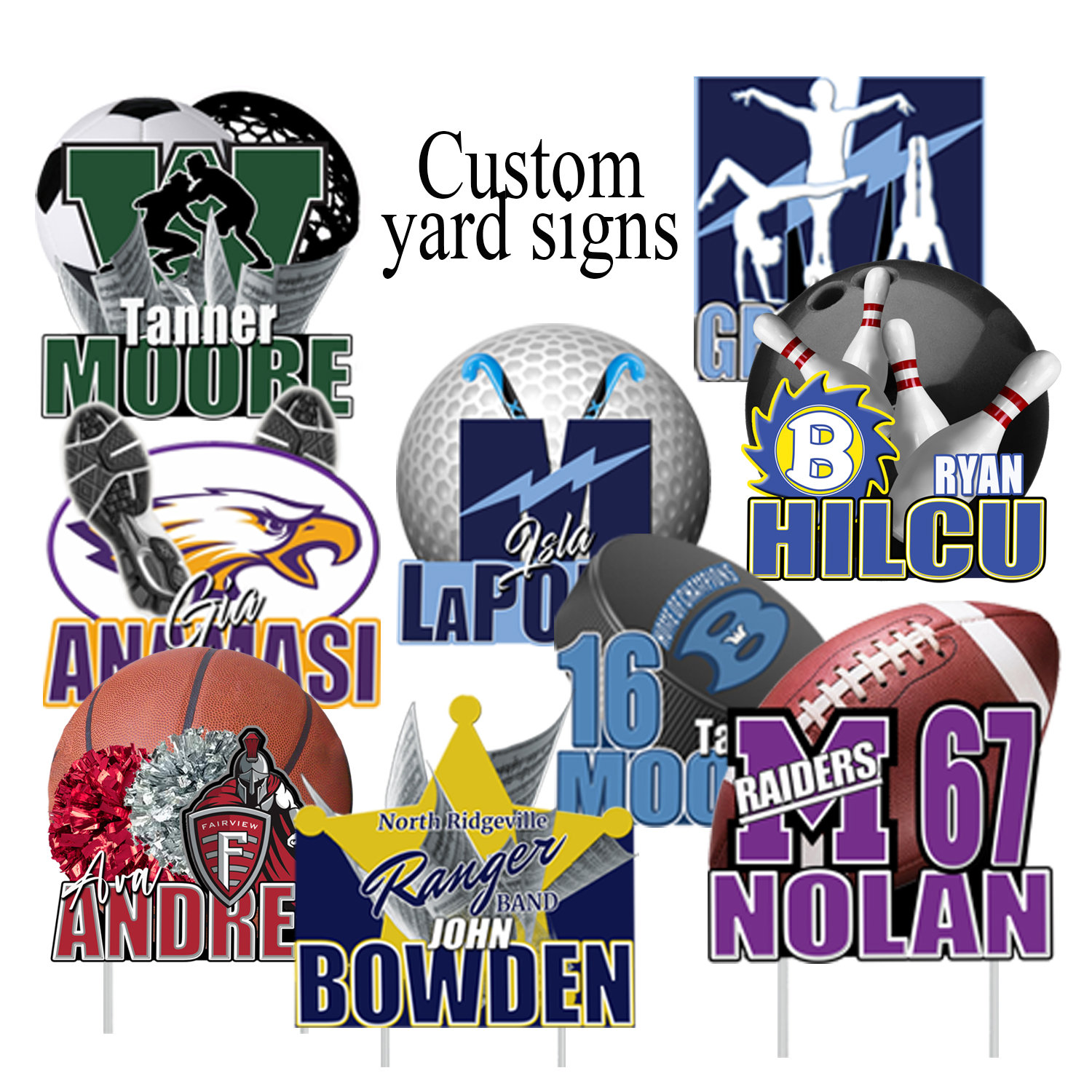 Custom Sports Yard Signs - Picturetakers