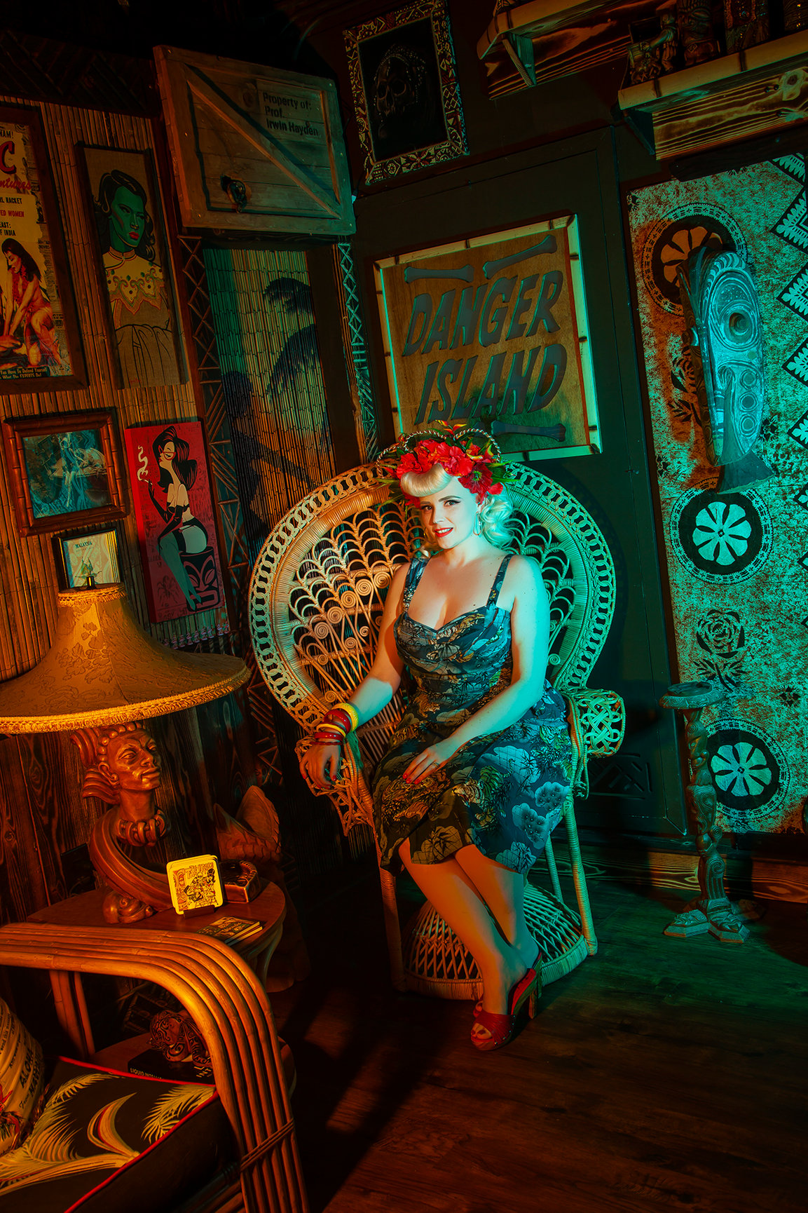 Sacramento shoot locations: Danger Island home tiki bar