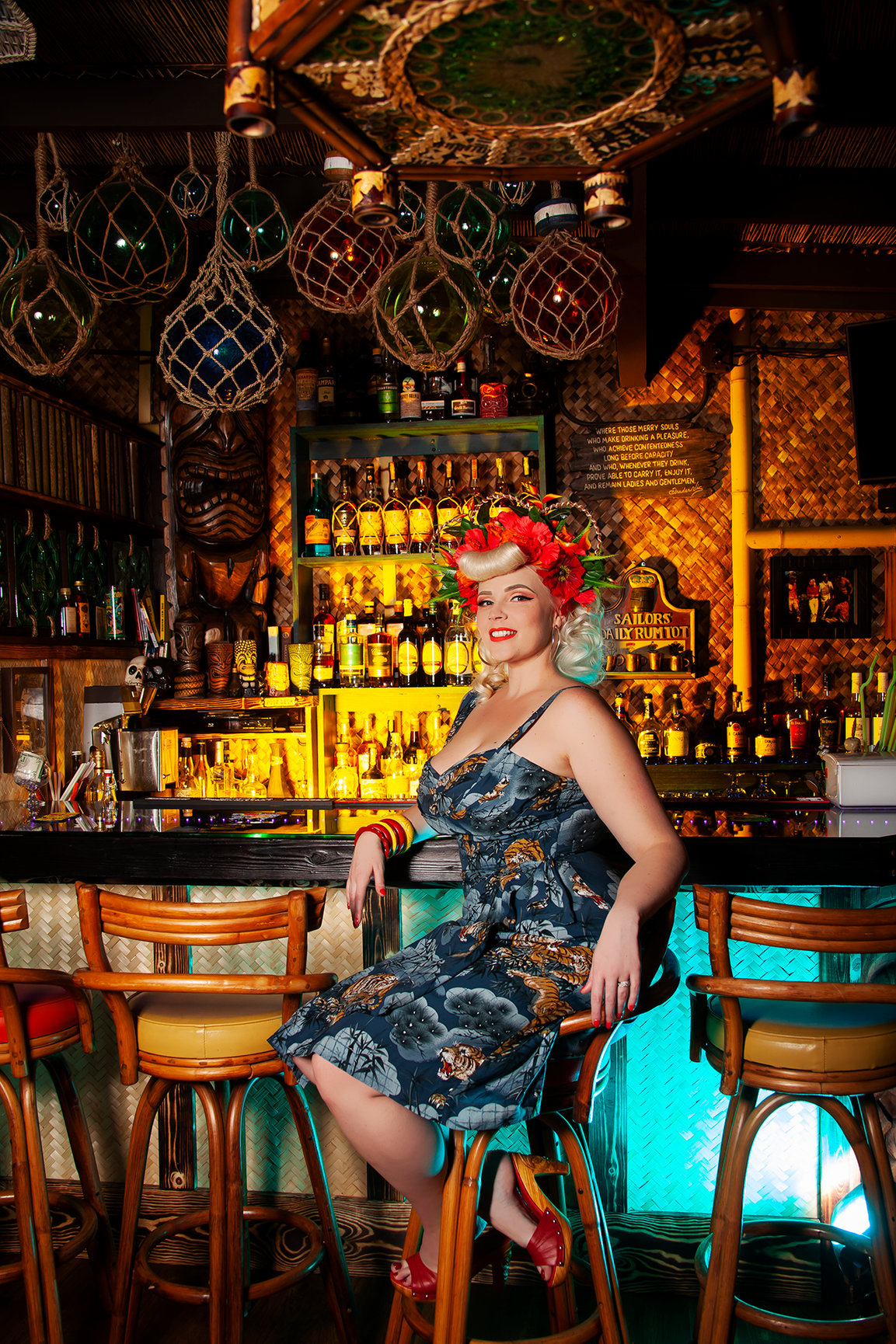 Sacramento shoot locations: Danger Island home tiki bar