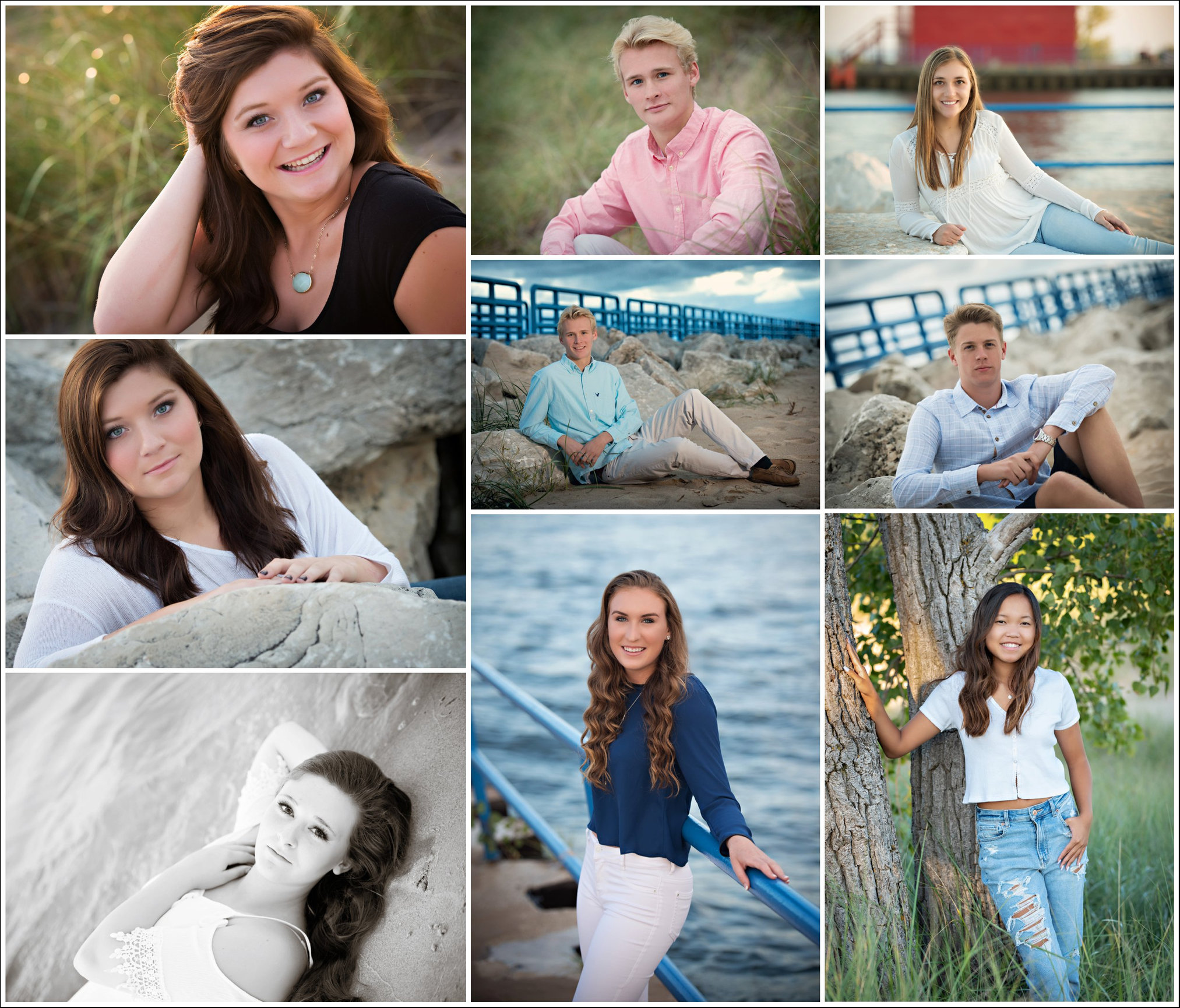 Senior Pictures at Holland State Park Beach - Kari Douma Photography