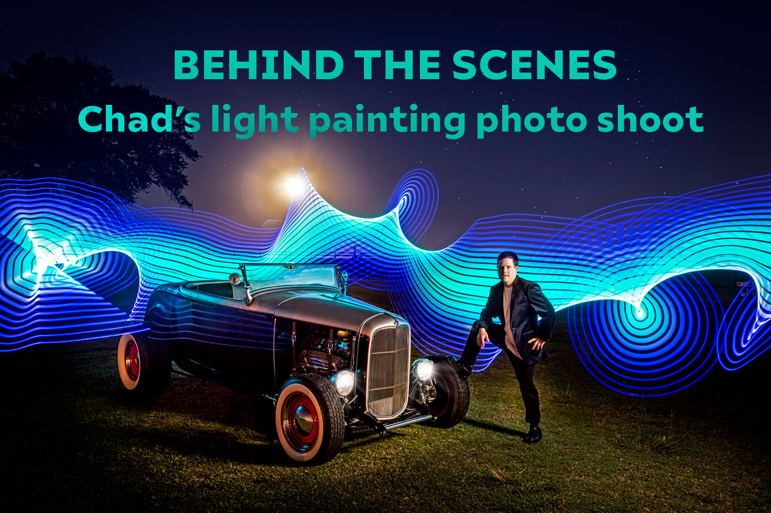 Chad's Light Painting Photo Shoot - Storybook Studios